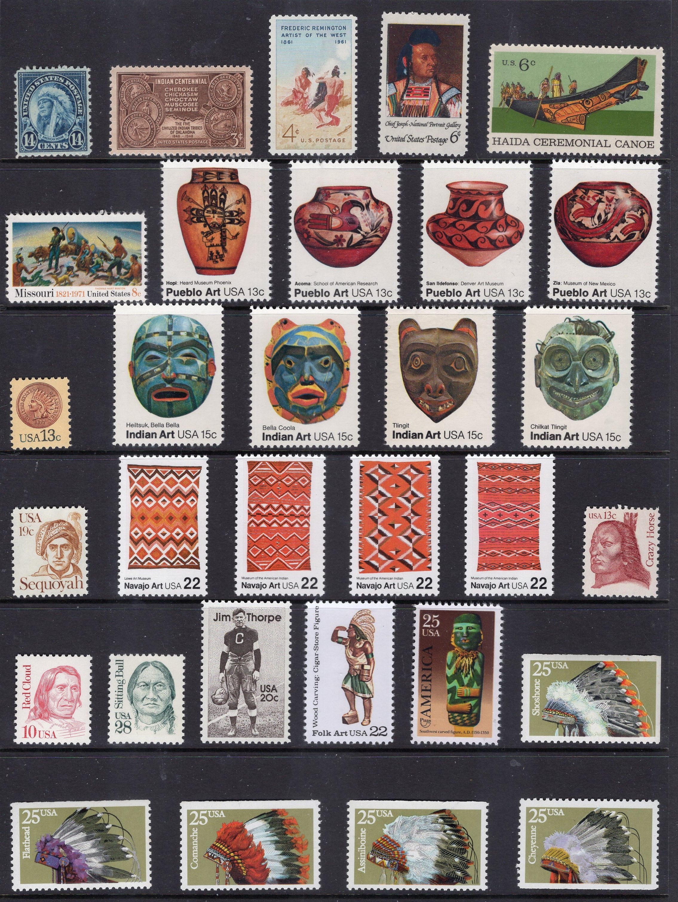 Postage Stamps by Theme: NATIVE AMERICAN INDIANS – ForeverStampsAndMore
